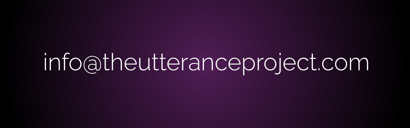 Contact Us – The Utterance Project